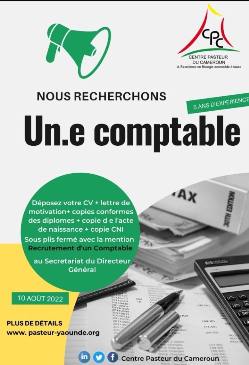 Avis de recrutement: Comptable