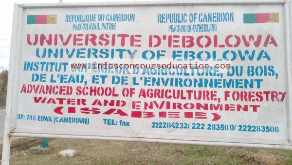Arrêté concours Isabee Ebolowa 2025