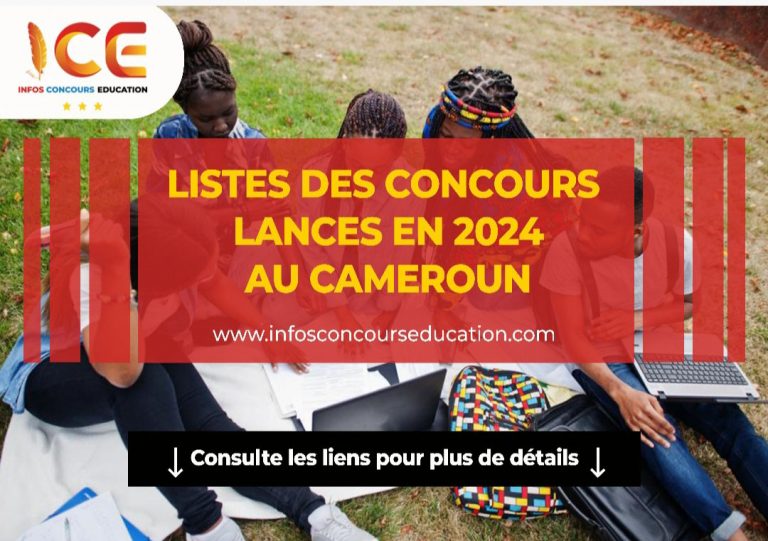 Liste des concours 2024/2025 lancés au cameroun