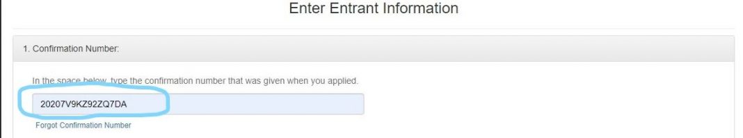 Comment récupérer votre numéro de confirmation DV Lottery